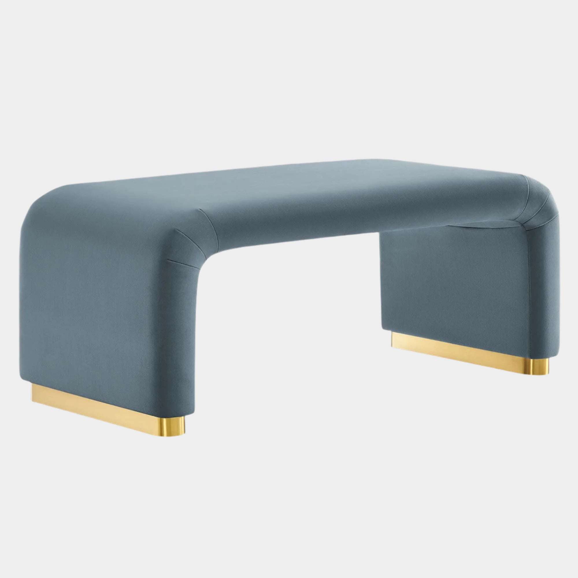 Koda Performance Velvet Waterfall Ottoman