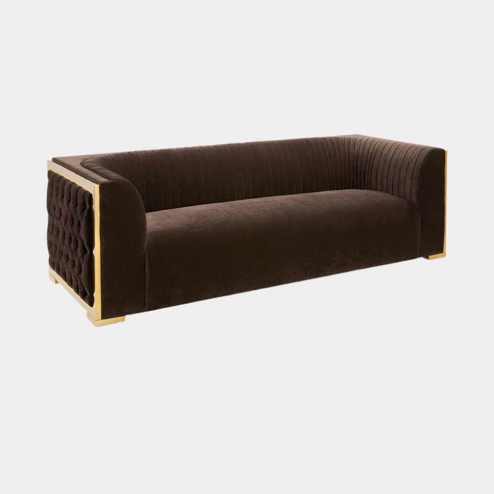 Bergen Gold Sofa: Contessa Java