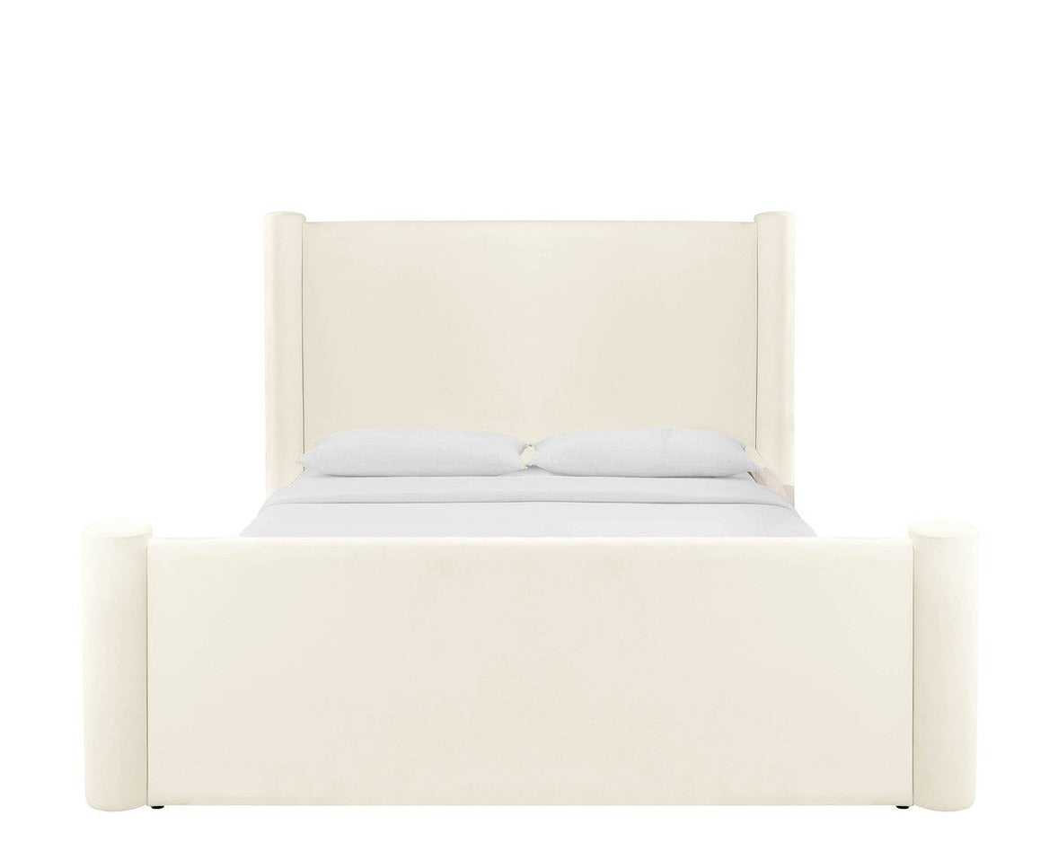 Athara Cream Velvet Bed – HCD Furniture Toronto