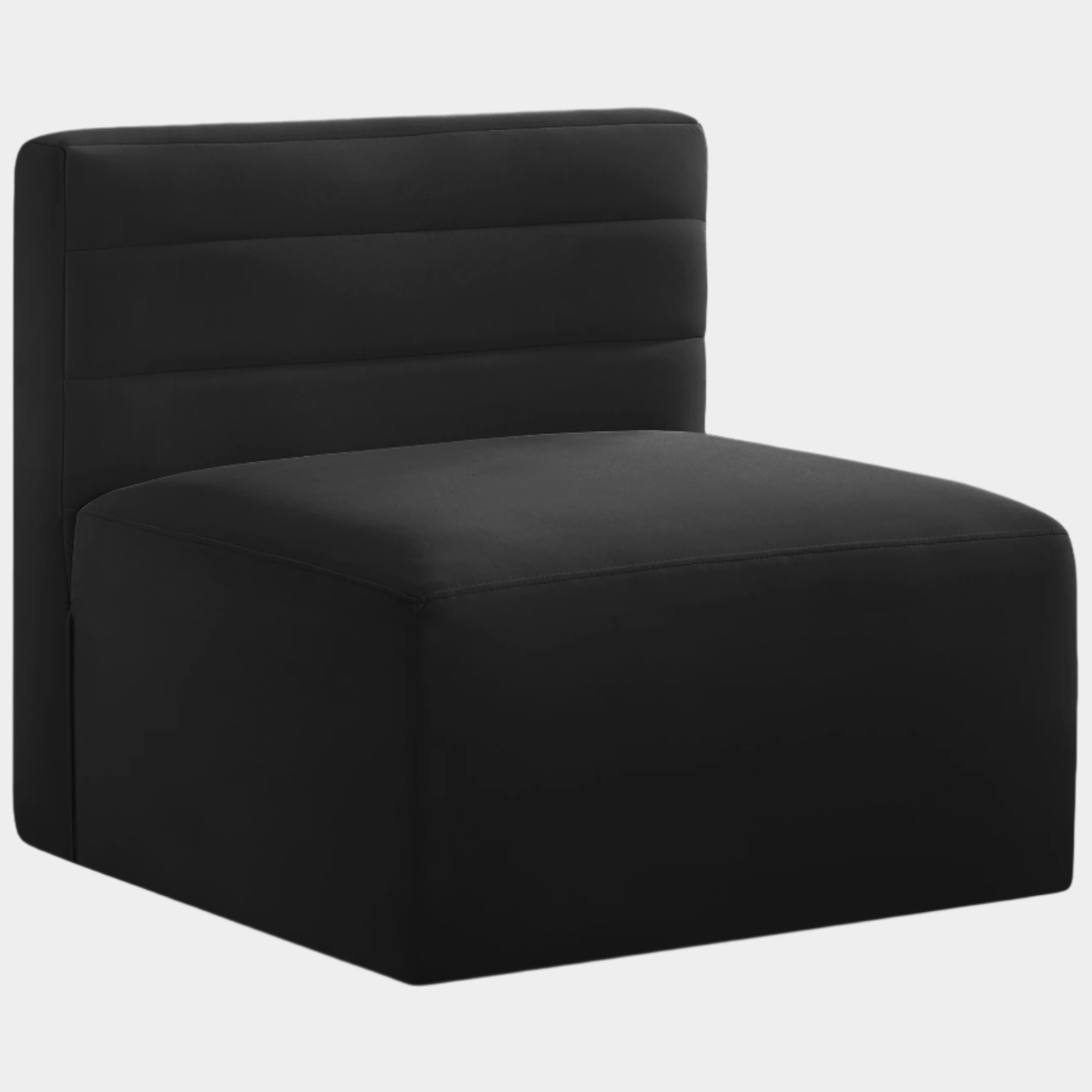 Quincy Velvet Upholstered Comfort Armless Modular Chair